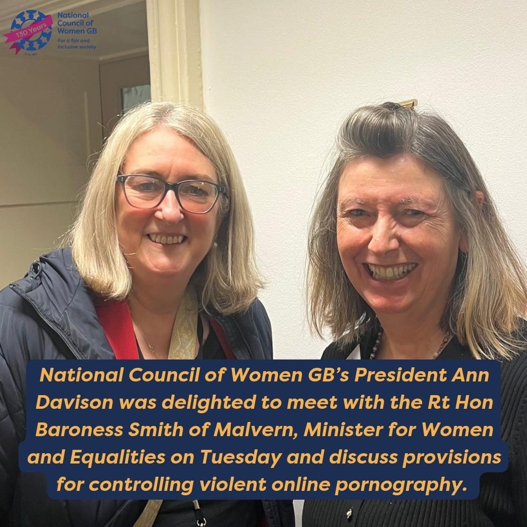 National Council of Women GB's President met with the Rt Hon Baroness ...